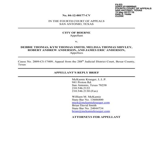 Appellant's Reply Brief F 5.25.12