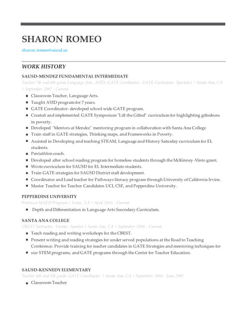 Sharon Scranage Romeo presentations