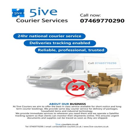5ive courier flyer ad updated blue | PDF