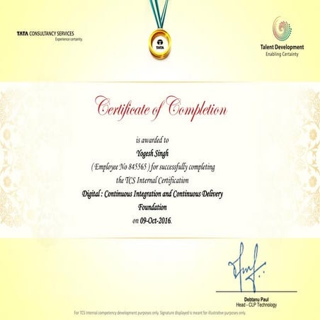 Digital - Continuous Integration and Continuous Delivery E-certficate | PDF
