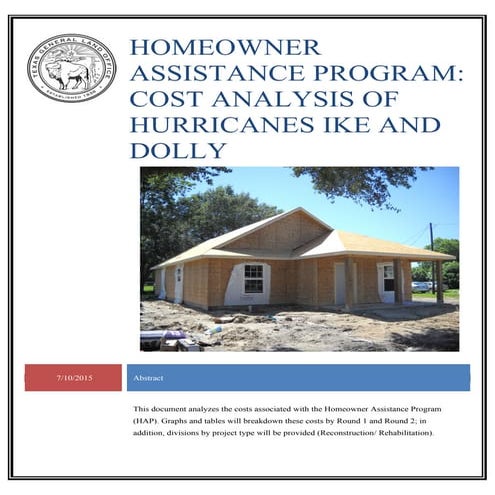 Homeowner Assistance Program Report | PDF | Government Support and ...
