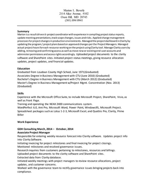 Marion Beverly presentations