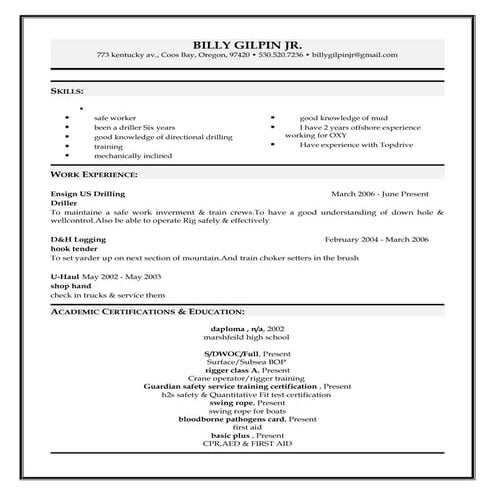 Billy-Gilpin jr.-Resume | DOC