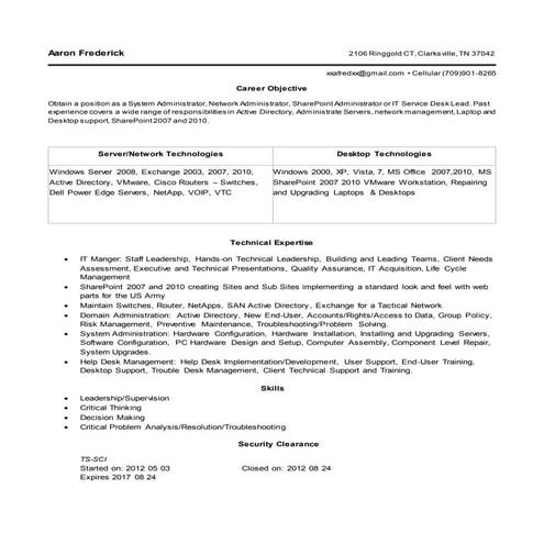 Resume Frederick | DOCX