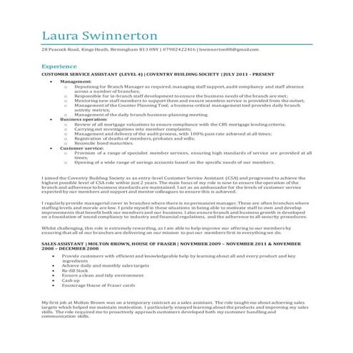 Laura Swinnerton CV | DOCX
