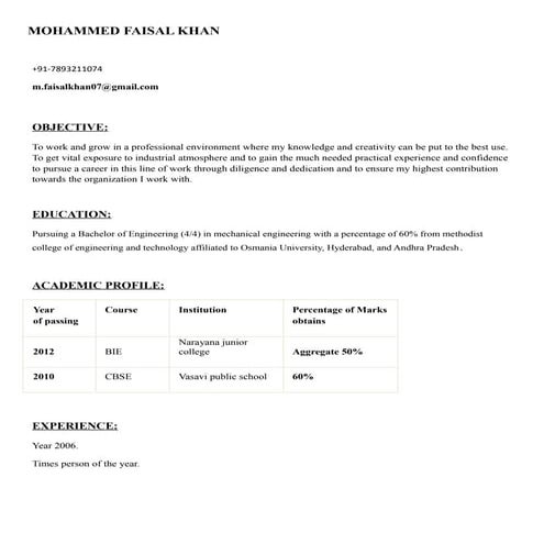 faisal resume 1 | RTF