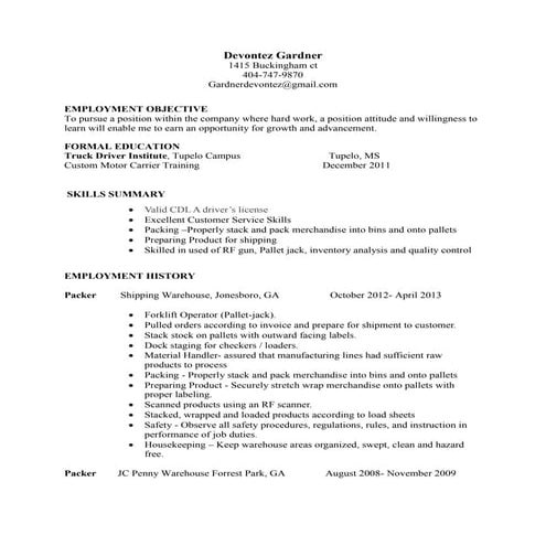 Jesse resume