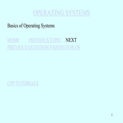 2 basics of operating systems | PPT