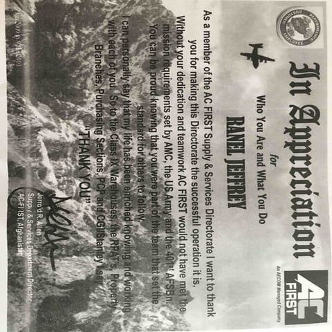 Certificate Of Appreciation AECOM:AC FIRST | PDF