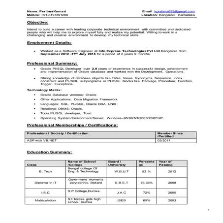 Resume | DOCX | Databases | Computer Software and Applications