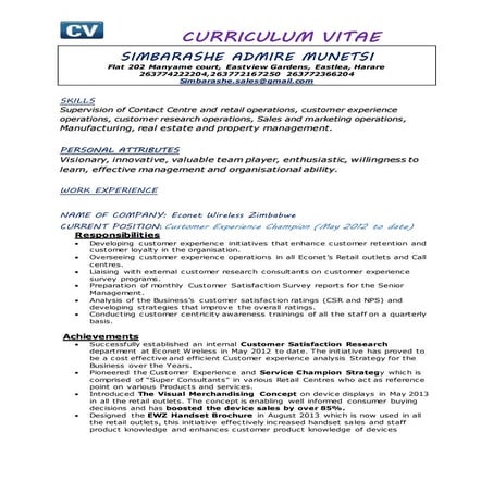 CV FOR SIMBA | DOCX