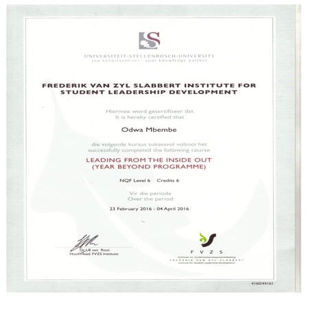 MY CERTIFICATES | PDF