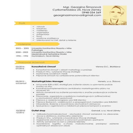 G.ŠIMONOVÁ_CV_SK, 07_2016 | PDF
