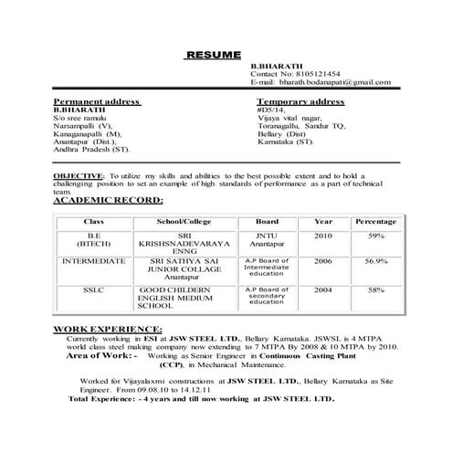 Bharath (Resume) | DOCX