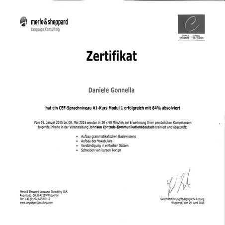 German Course Certificate | PPT