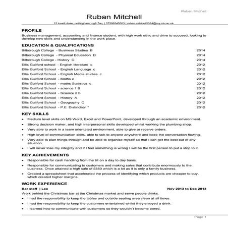 Ruban CV | PDF