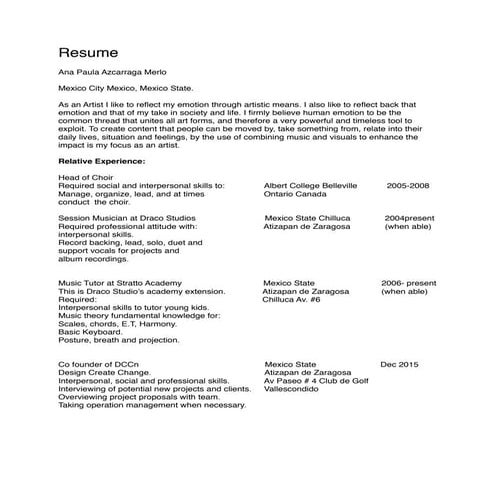 Resume Lesson 4 | PDF