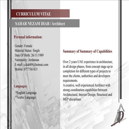 SAHAR CV | PDF | Civil Engineering Industry | Industries
