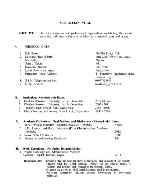 Updated Curriculum Vitae | PDF