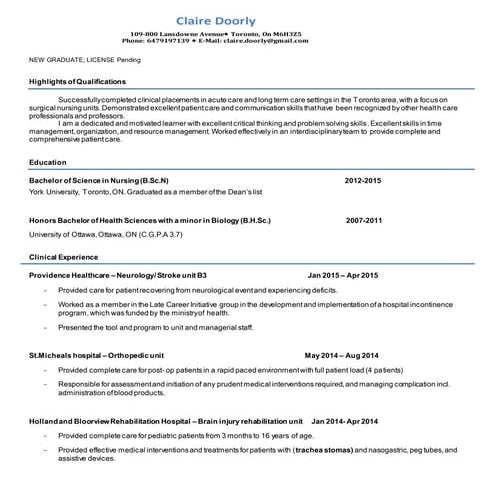 Resume CD 2015 | DOCX | Medical Health