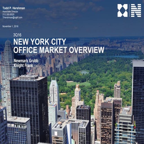 3Q16 NGKF NY Office Market Overview 11 1 16 | PDF