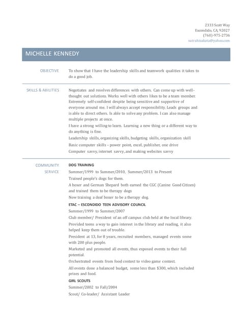 Kelly McQueen - Visual resume | PPT