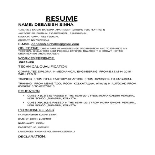 Dinesh resume | DOCX