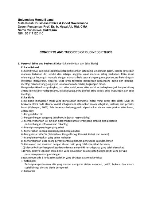 Bab 1 Etika Bisnis | PPT