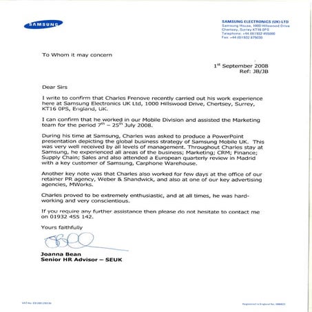 Samsung internship review, 2008 | PDF