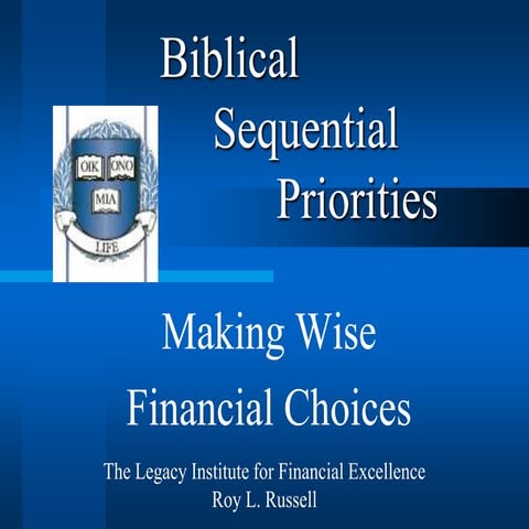 Biblical Priorities | PPTX