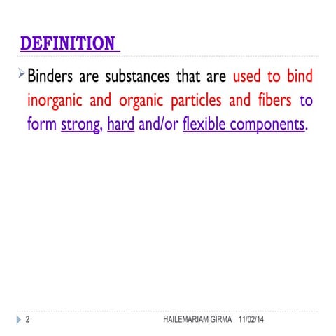2 binders material | PPT
