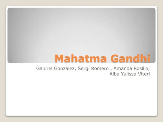 Mahatma gandhi | PPT