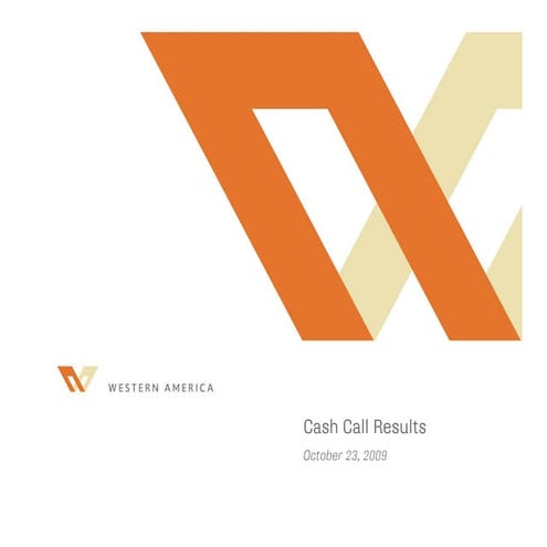 Cash Call Results | PPT