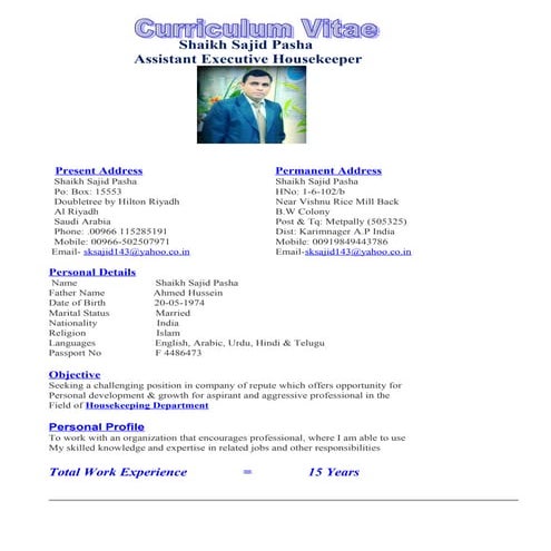 Curriculum Vitae Sajid AEH | DOC