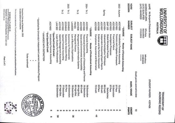 Academic Transcript Kyambogo University | PDF