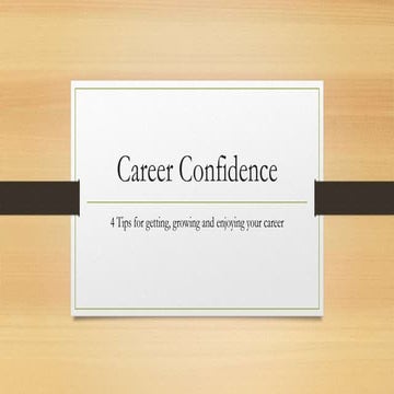 Career Confidence | PPT