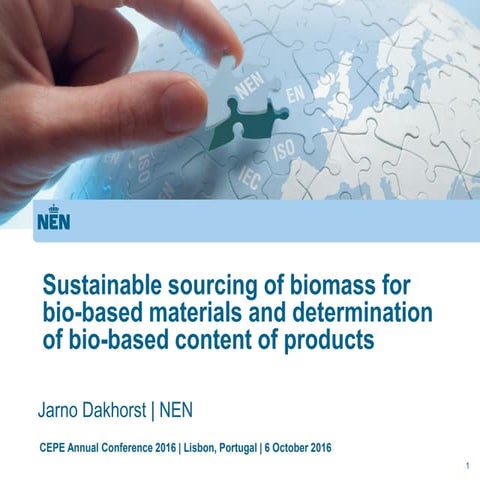 20161006 Sustainable sourcing of biomass for bio-based materials - CEPE ...