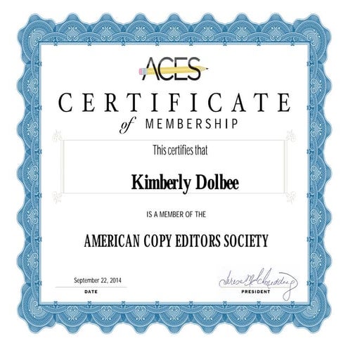 Kimberly Dolbee ACES member | PDF