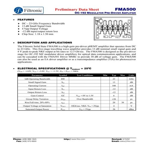 FMA500_datasheet | PDF