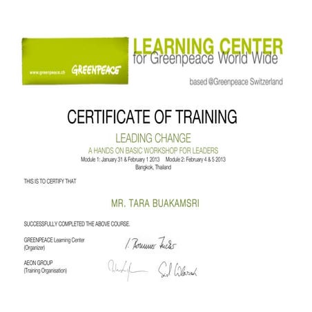 Certificate_Leadership Training | PDF