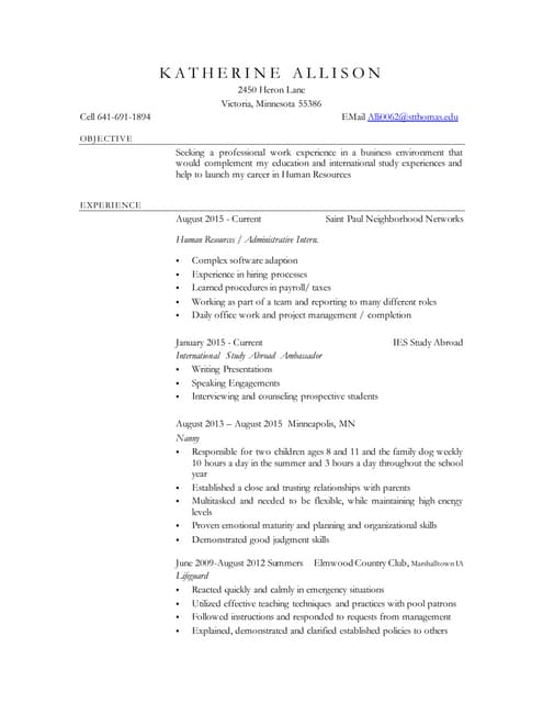 Simone's Resume Complete Template | PDF
