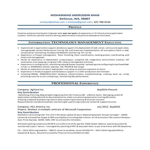 Amir resume | DOCX | Cloud Computing | Internet