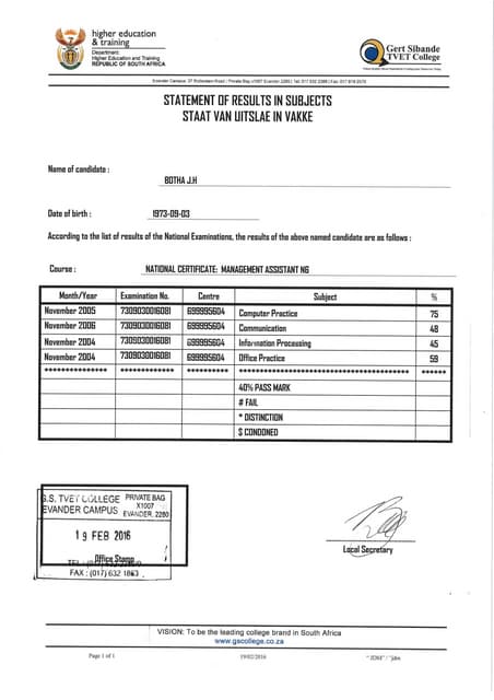 National N Diploma[1] | PDF