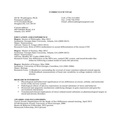 Andrea Blackman CV | DOCX