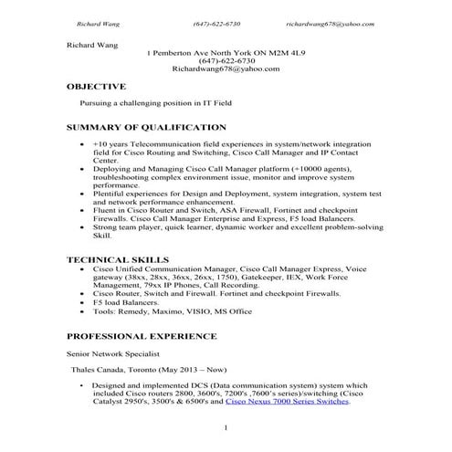 Benjamin Fang Resume | DOC
