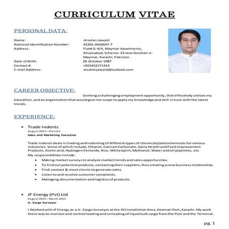 Arsalan Jawaid (Curriculum Vitae) | PDF