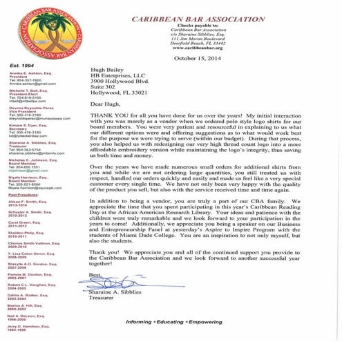 Service Satisfaction Letter 102014 | PDF