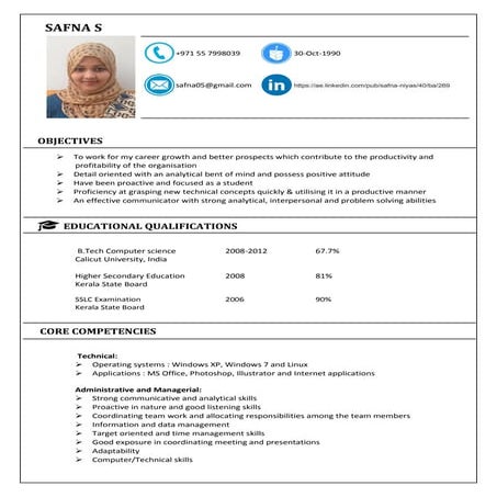 SAFNA cv | PDF