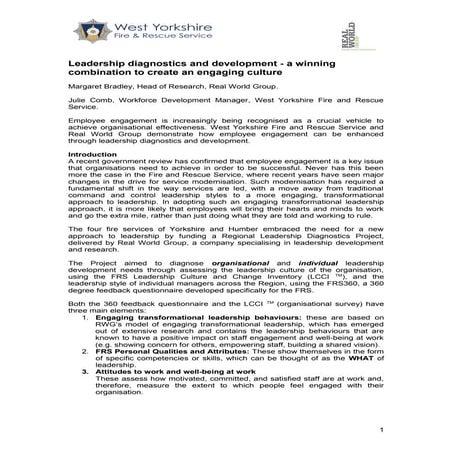 WYFRS RWG Employee engagement FINAL | PDF