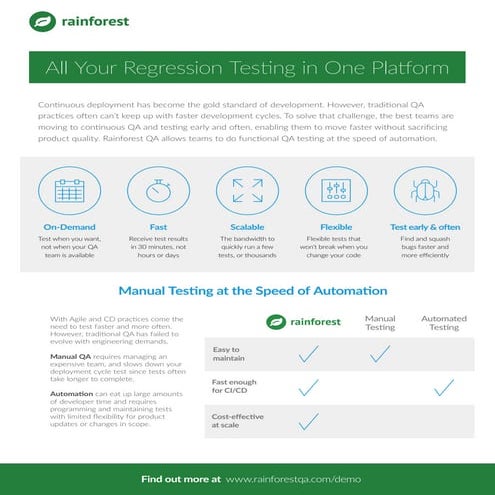 Rainforest QA InfoSheet | PDF